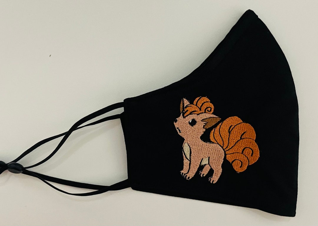 Vulpix | Pokémon | Custom Embroidered Face Mask - Etsy