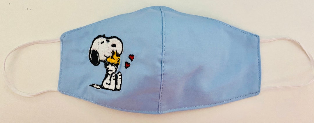 Snoopy and Woodstock | Peanuts | Custom Embroidered Face Mask - Etsy