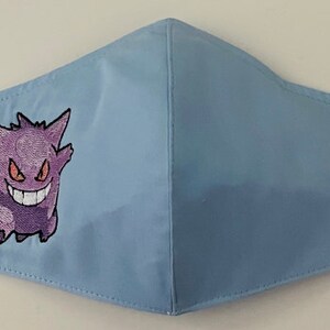 Gengar | Pokémon | Custom Embroidered Face Mask - Etsy