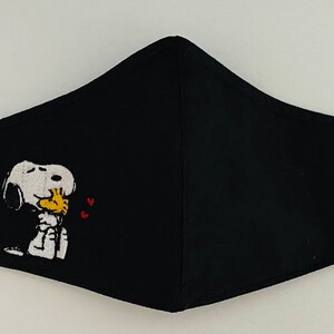 Snoopy and Woodstock | Peanuts | Custom Embroidered Face Mask - Etsy