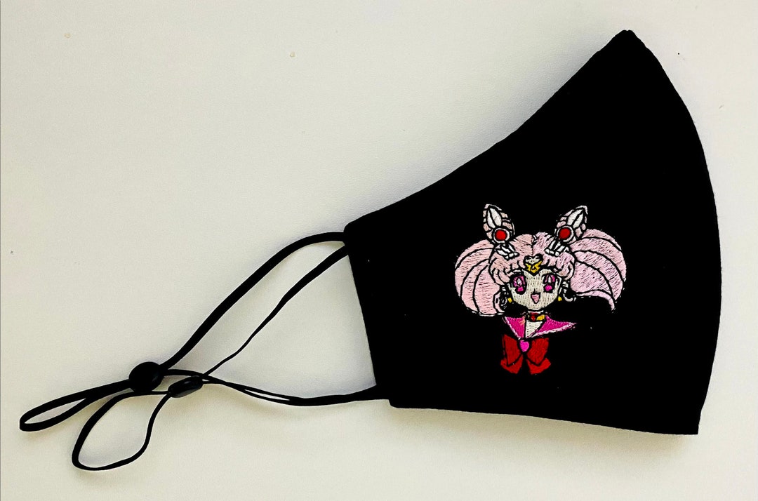 Sailor Chibi Moon | Chibiusa Tsukino | Custom Embroidered Face Mask - Etsy