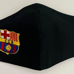 FC Barcelona Logo Custom Embroidered Face Mask - Etsy