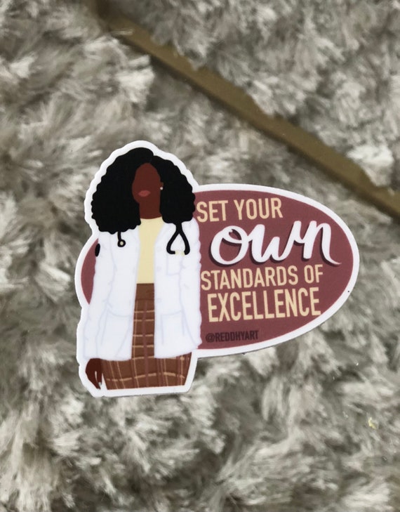 The Standards of Excellence Sticker Reddhyart White Coat | Etsy