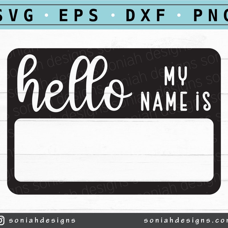 Hello My Name is Badge - Etsy