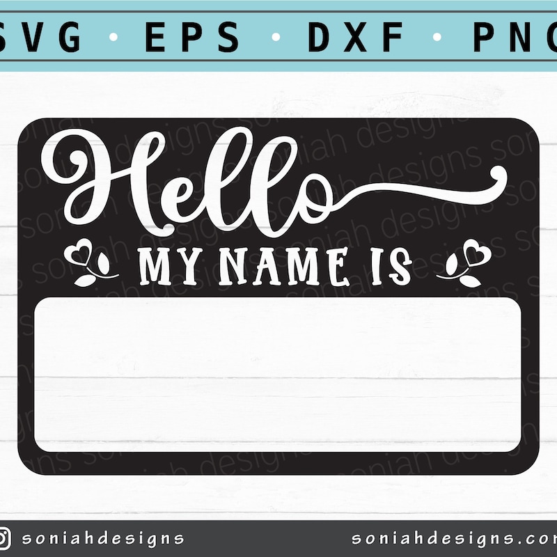 Hello My Name is Badge - Etsy