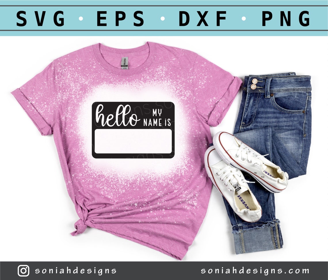 Hello My Name is SVG - Name Badge Svg - Hello My Name is Cut File ...