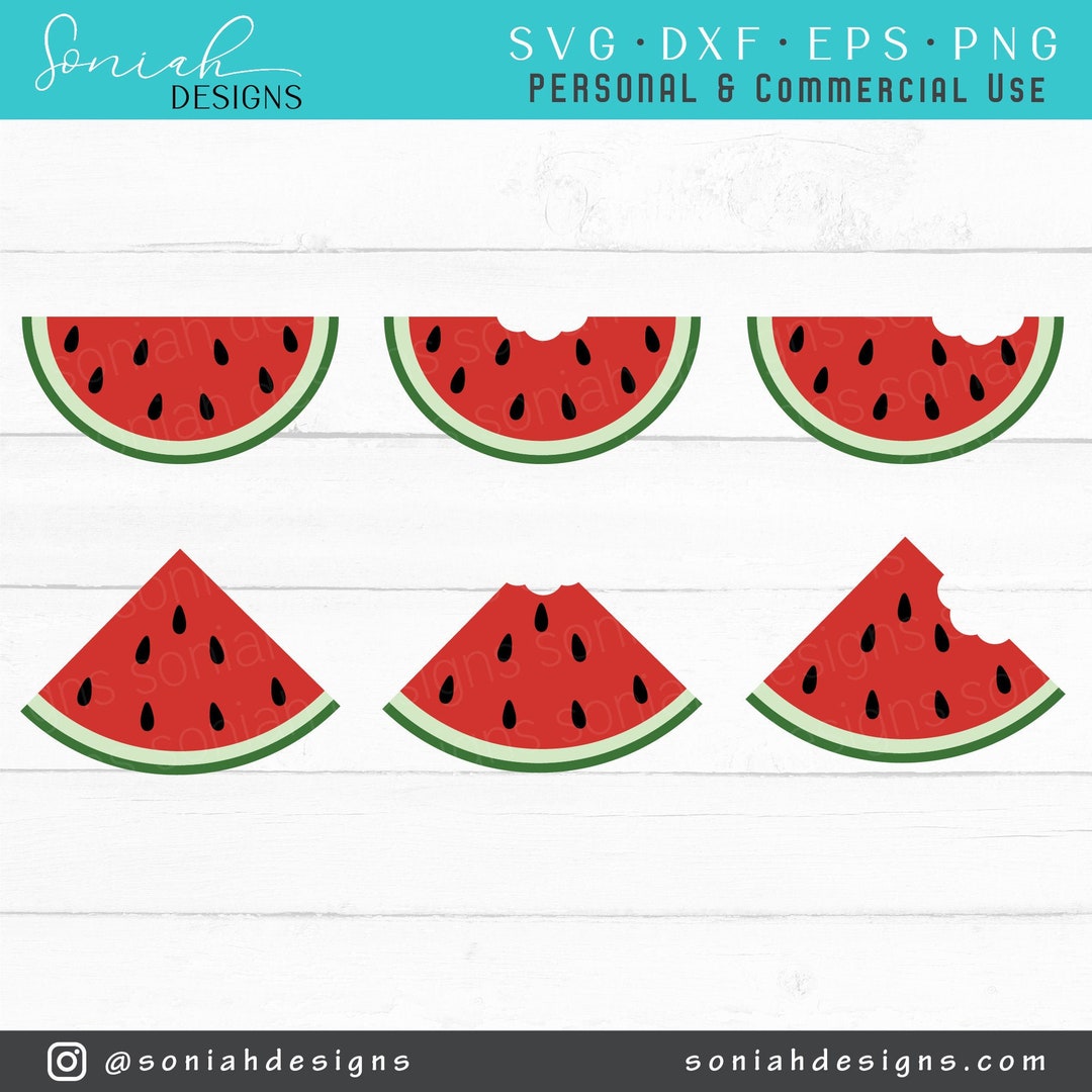 Watermelon Bundle SVG - Watermelon PNG - Watermelon Bundle Designs ...