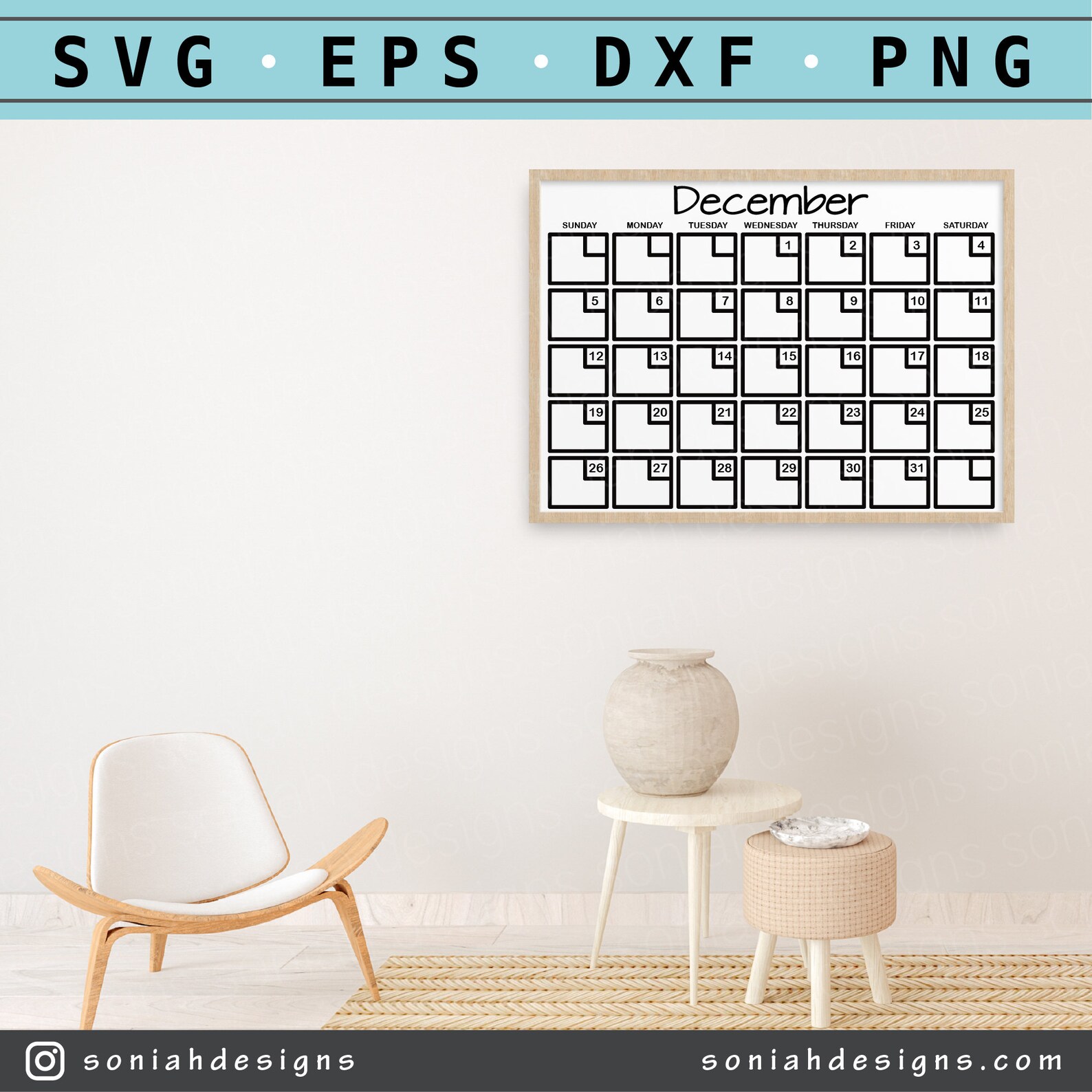 Calendar SVG - Monthly Calendar - Blank Calendar Svg - Calendar Cut ...