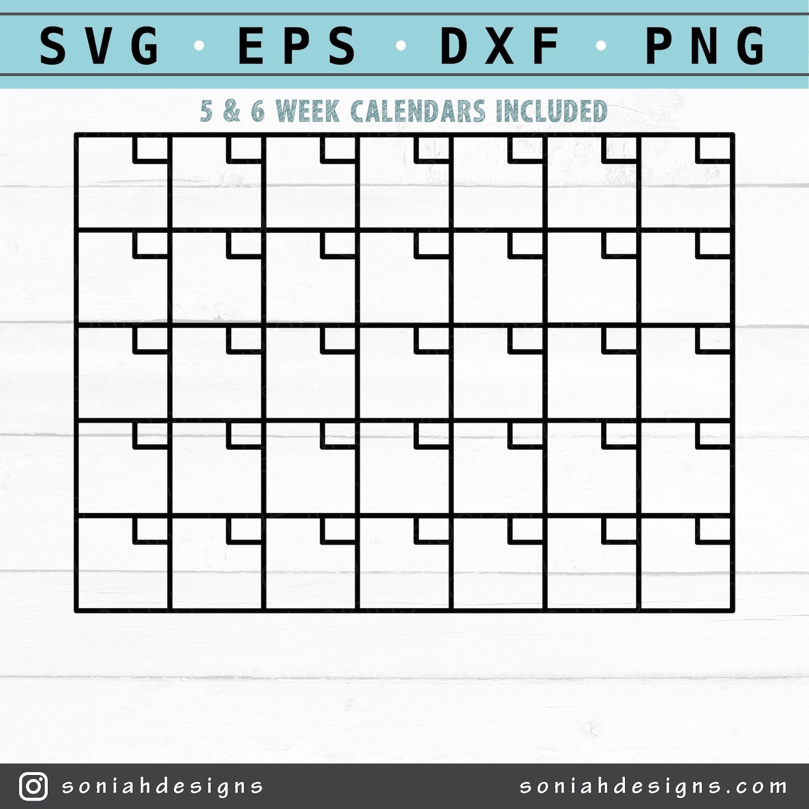 Calendar SVG - Monthly Calendar - Blank Calendar Svg - Calendar Cut ...