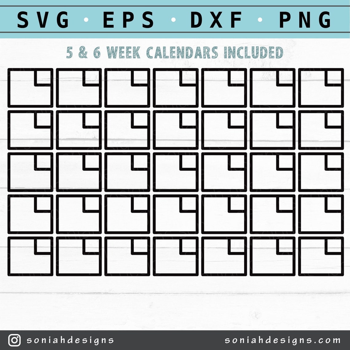 Calendar SVG - Monthly Calendar - Blank Calendar Svg - Calendar Cut ...