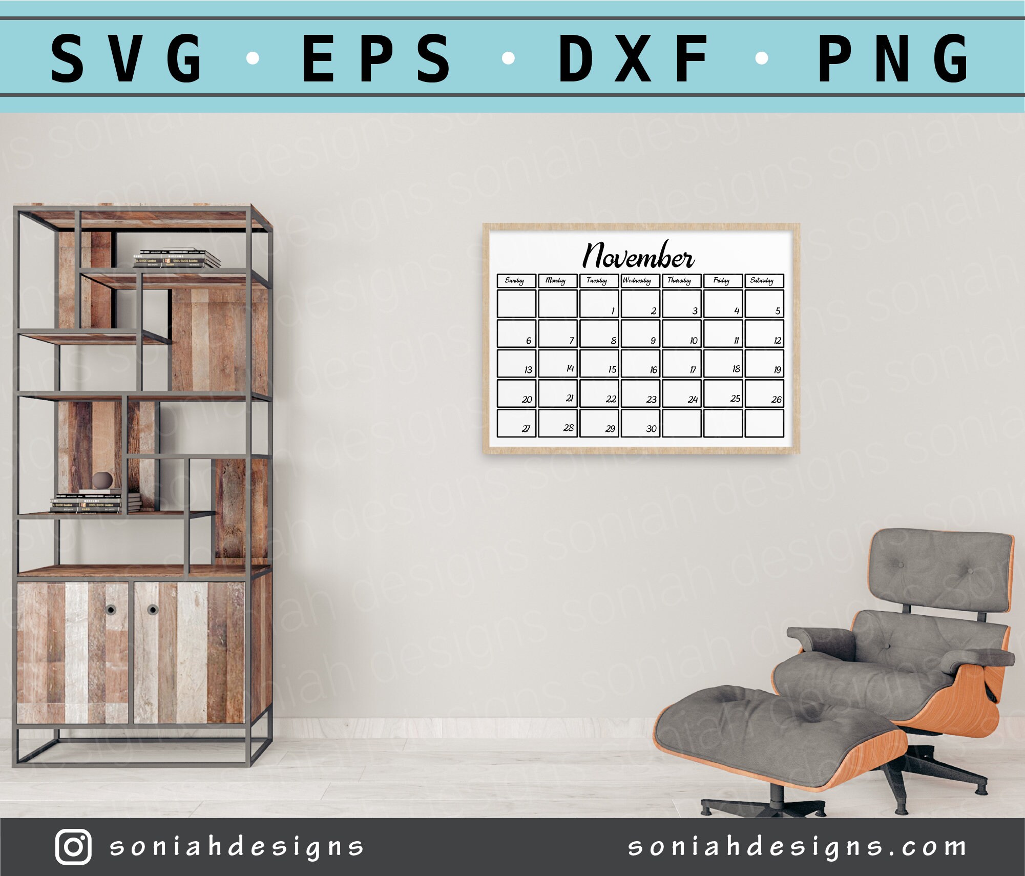 Calendar SVG - Monthly Calendar - Blank Calendar Svg - Calendar Cut ...