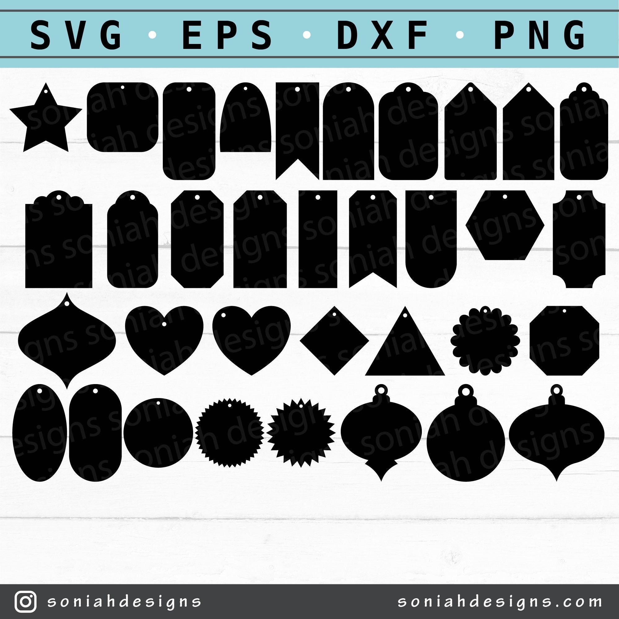 Gift Tag SVG - Tag Svg - Gift Tag Cut File - Tag Cut File - Digital ...