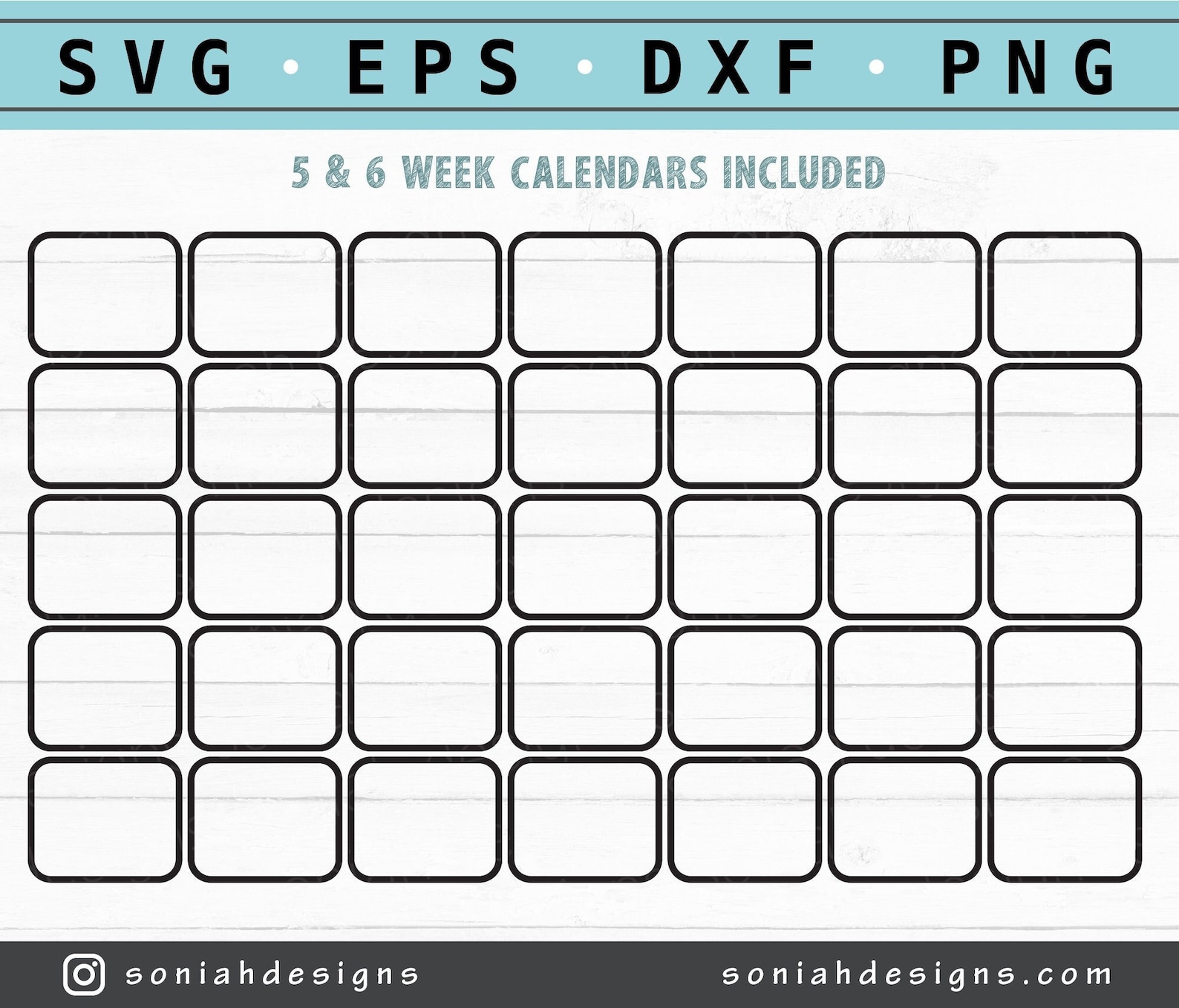 Calendar SVG - Monthly Calendar - Blank Calendar Svg - Calendar Cut ...