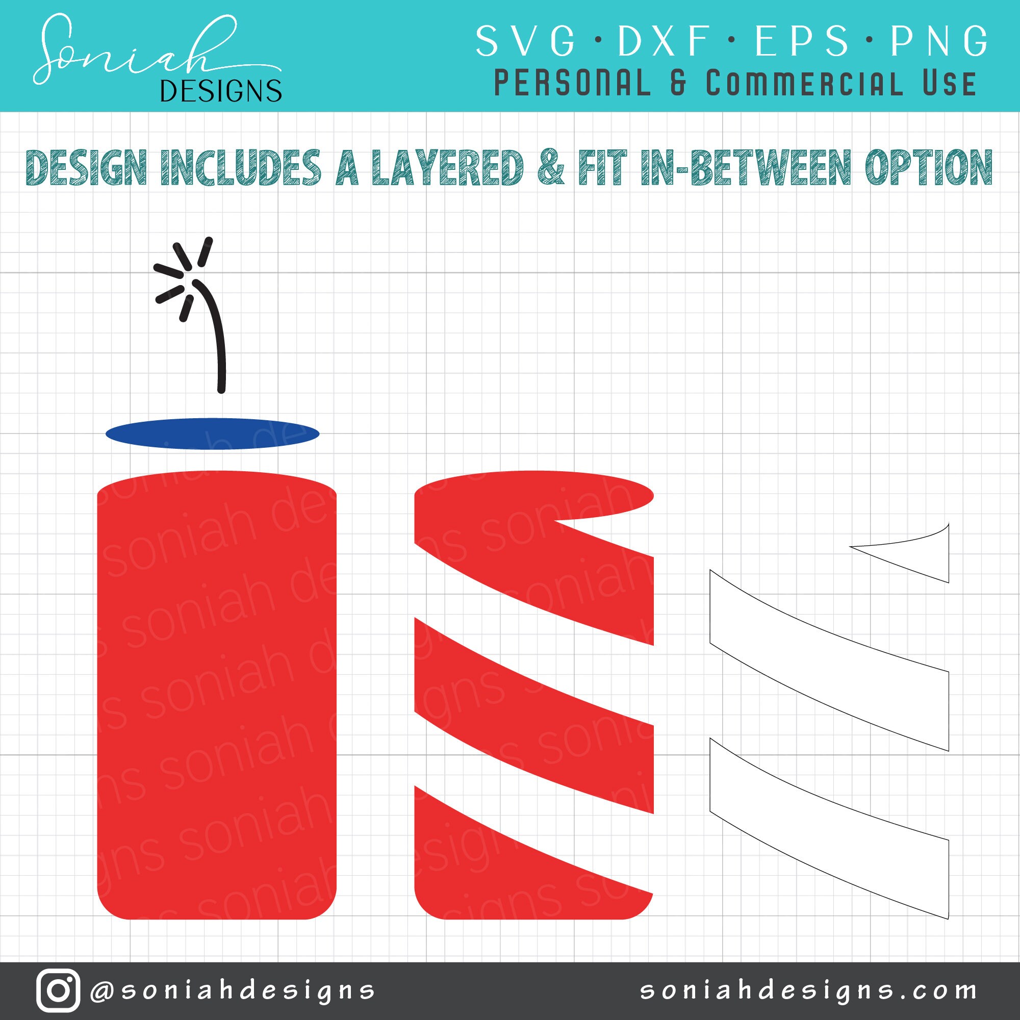 Fire Cracker SVG - Patriotic 4th of July Cut Files - July 4th Firework ...