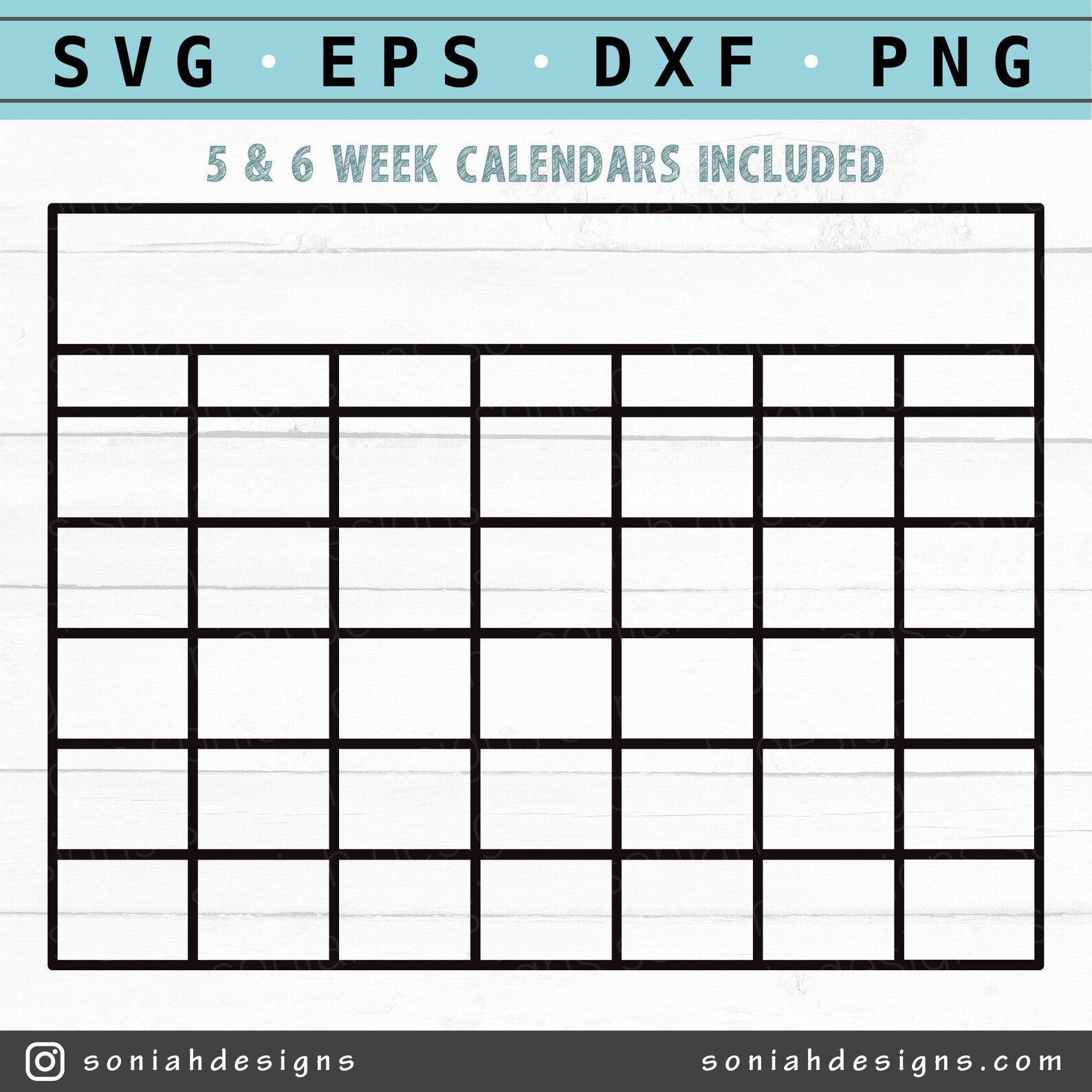 Calendar SVG - Monthly Calendar - Blank Calendar Svg - Calendar Cut ...