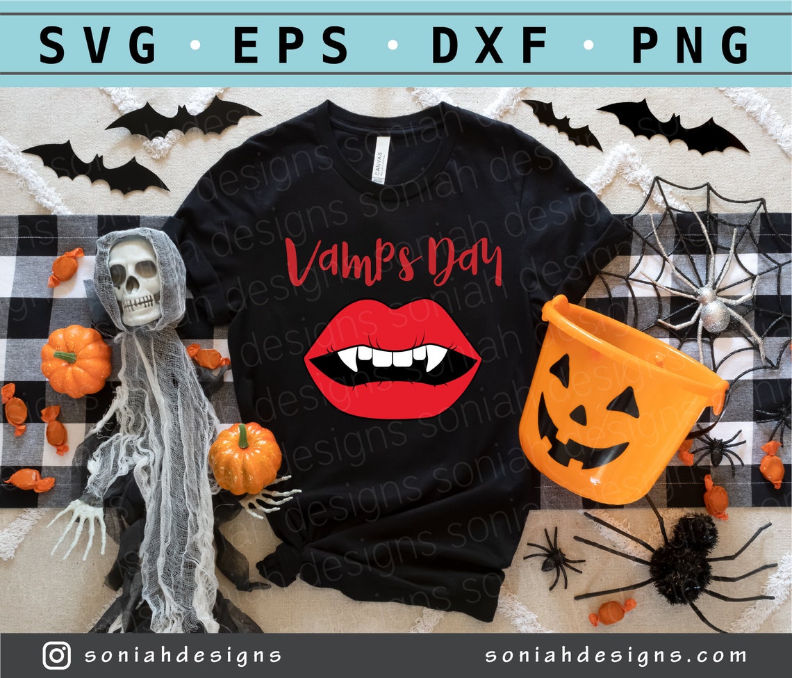 Vampire Halloween Lips SVG Vamp Teeth Cut File Mouth and - Etsy
