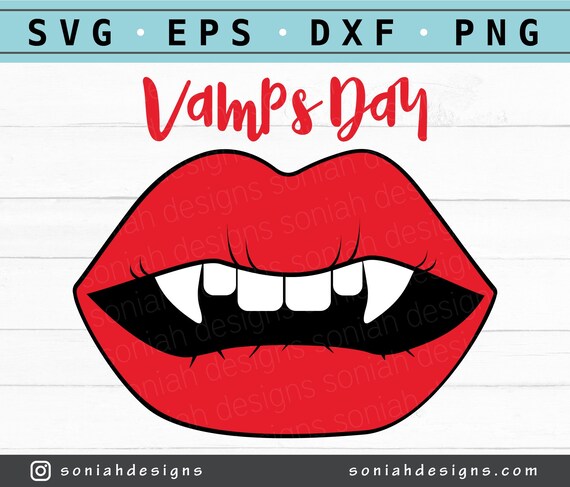 Vampire Halloween Lips SVG Vamp Teeth Cut File Mouth and - Etsy