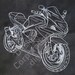 Embroidery File Motorcycle 18 Cm With Bonus 20 Cm - Etsy