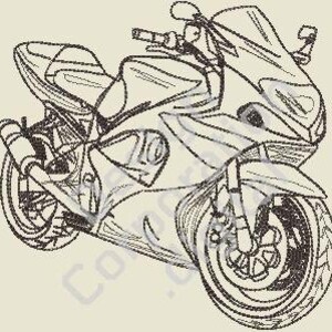Embroidery File Motorcycle - Etsy