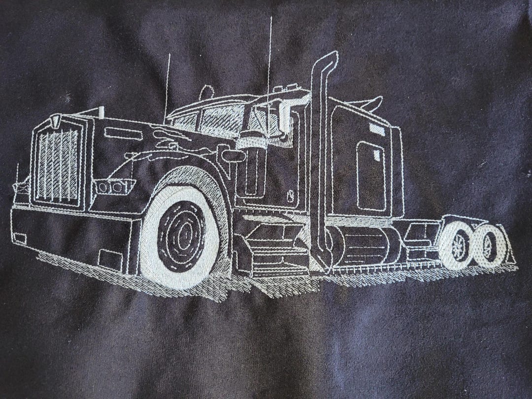 Embroidery File Truck Kenworth Drawing - Etsy
