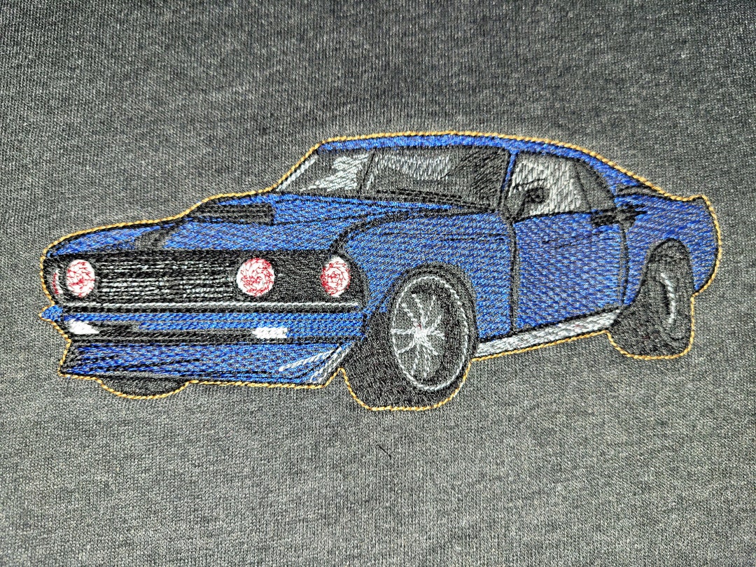 Embroidery File Ford Mustang - Etsy