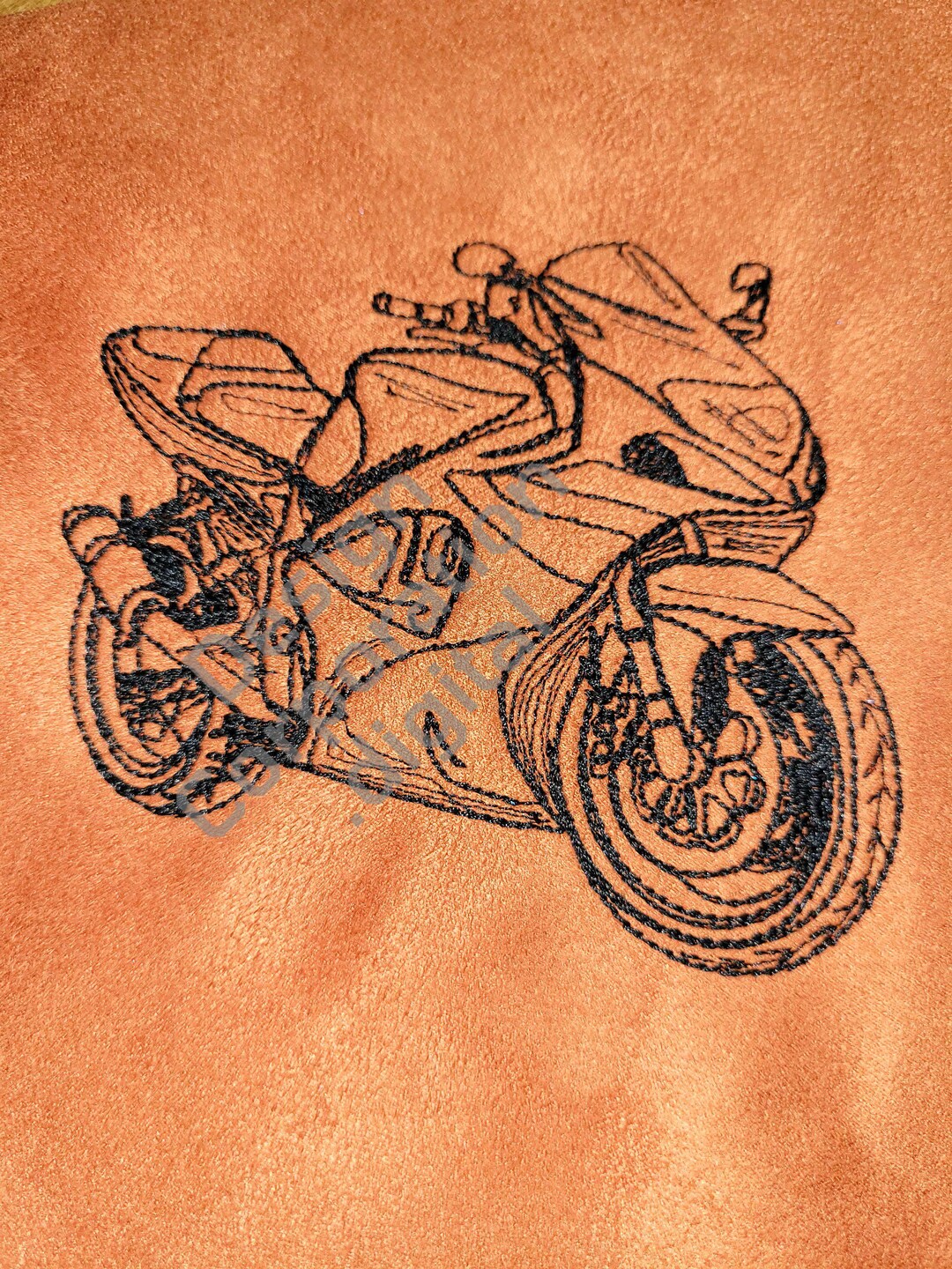 Embroidery File Motorcycle - Etsy