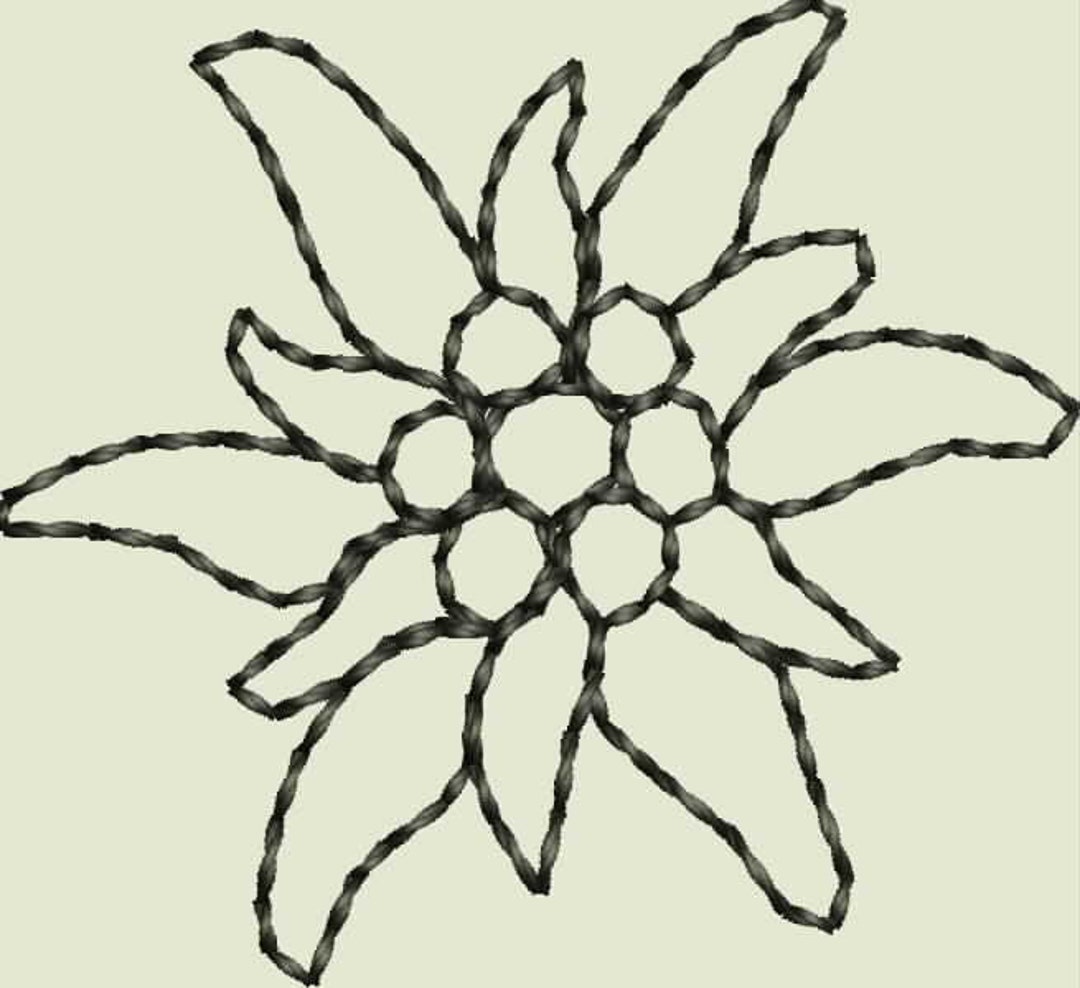 Embroidery File Edelweiss Mini Contours 1 - Etsy