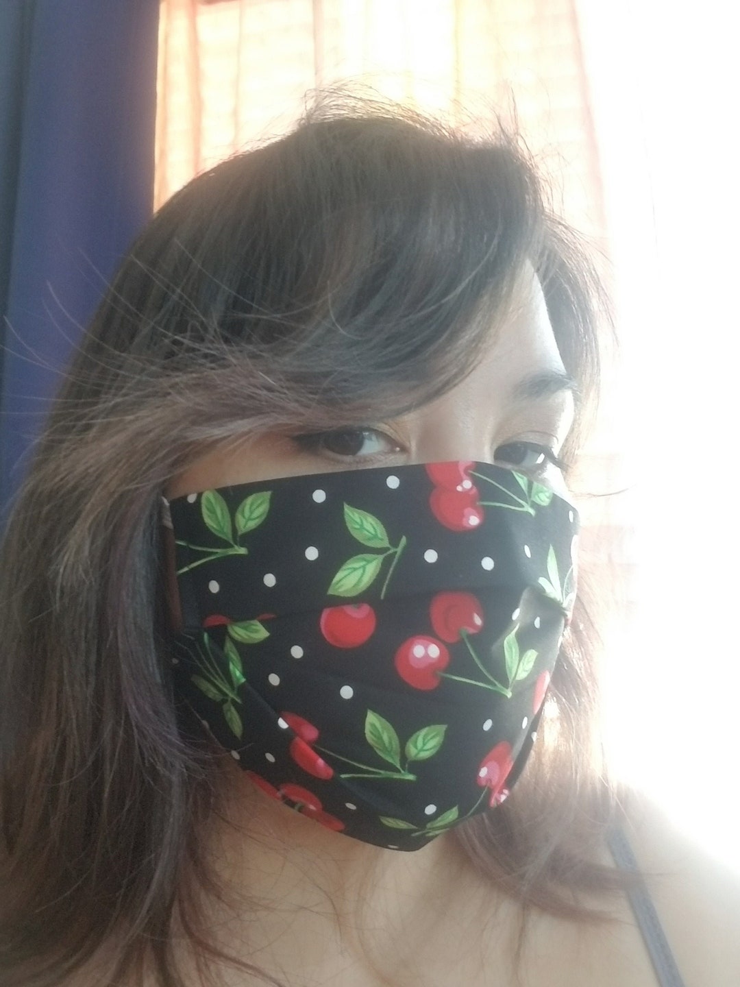 Retro Cherries-fabric Mask - Etsy