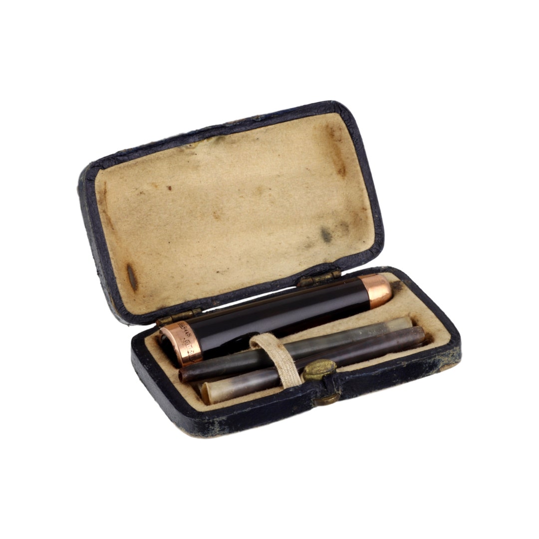 Antique Cheroot Holder With 9ct Gold Collars HENRY PERKINS 1916 ...