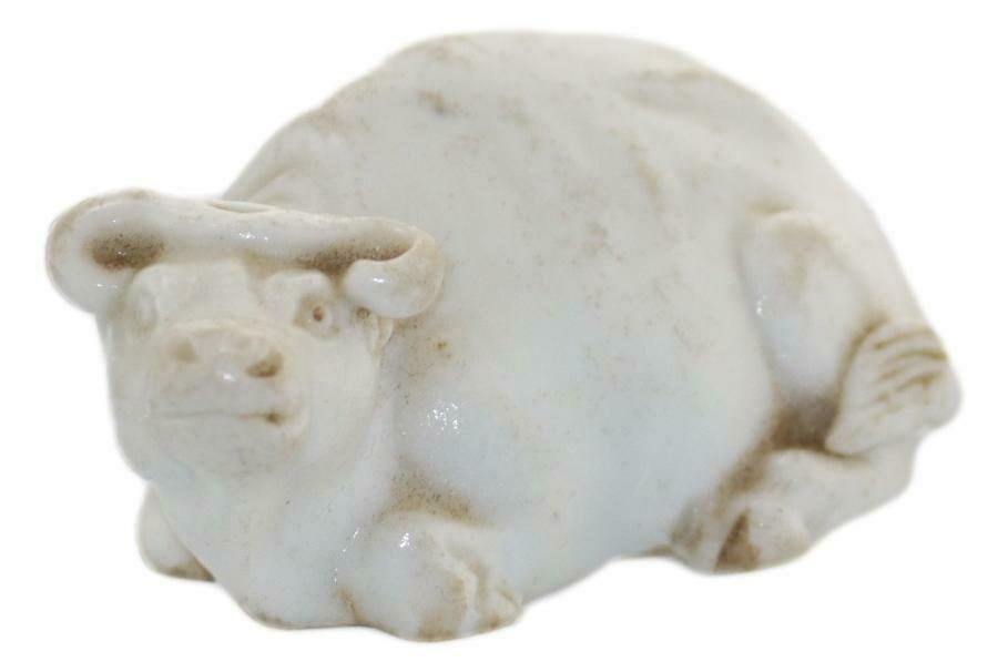 Antique Chinese Porcelain Blanc De Chine Miniature Figure OX | Etsy