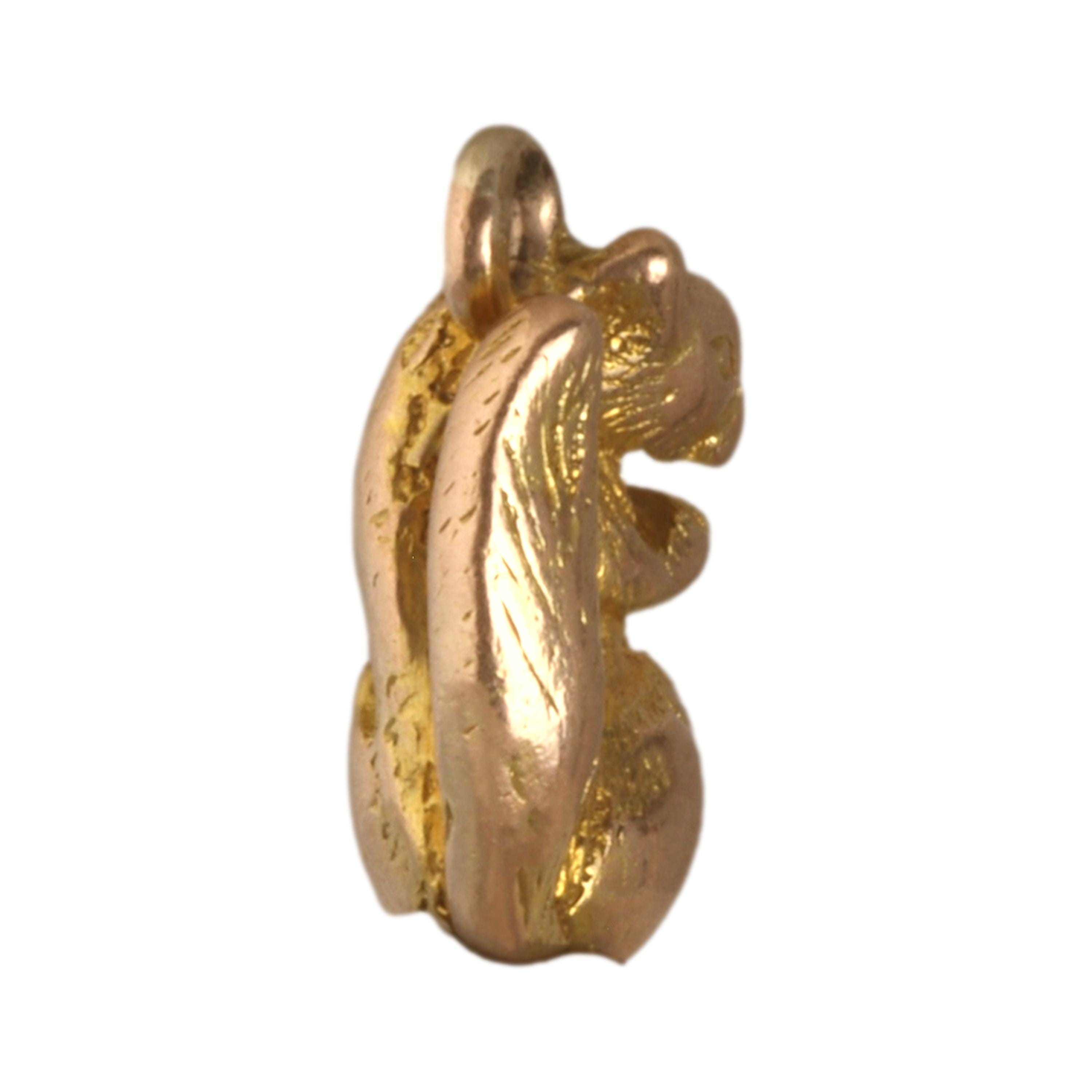 Vintage Solid GOLD Charm SQUIRREL 2.1 Grams - Etsy