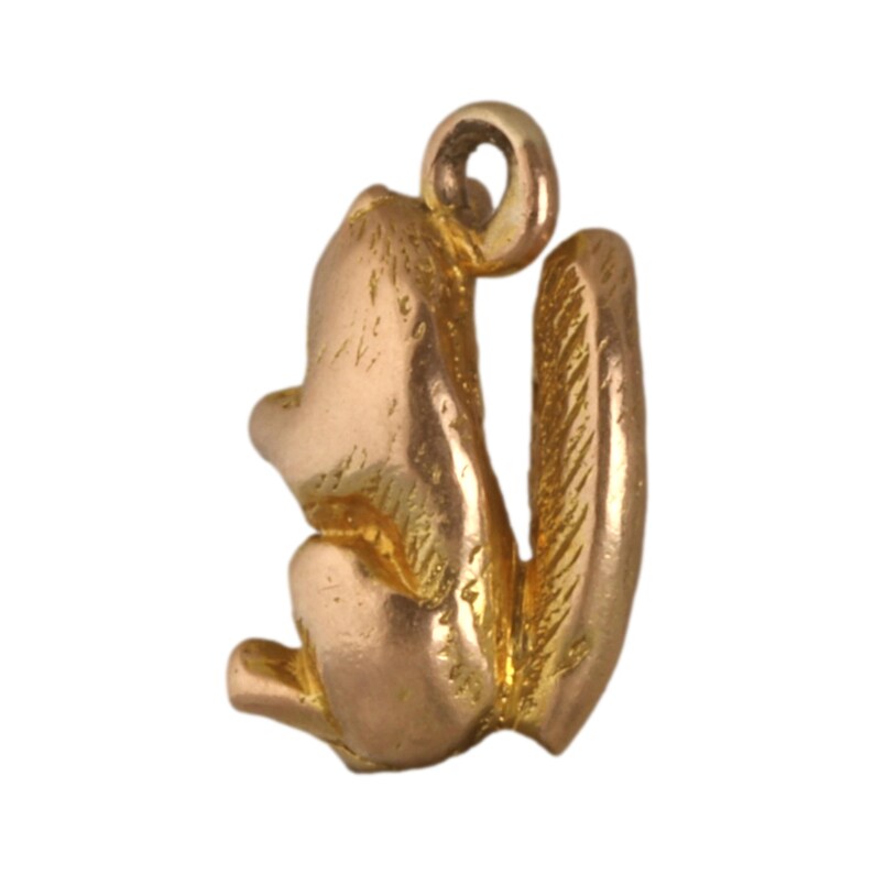 Vintage Solid GOLD Charm SQUIRREL 2.1 Grams - Etsy