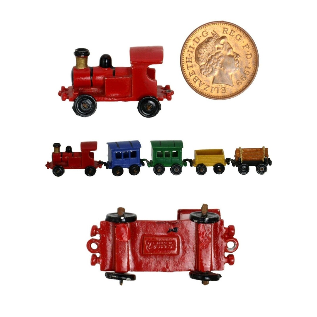 WARWICK Miniatures Pewter Hand Painted TRAIN SET Doll's - Etsy