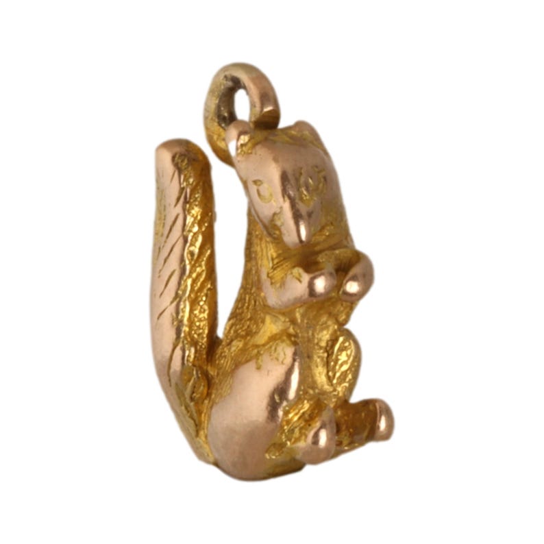 Vintage Solid GOLD Charm SQUIRREL 2.1 Grams - Etsy