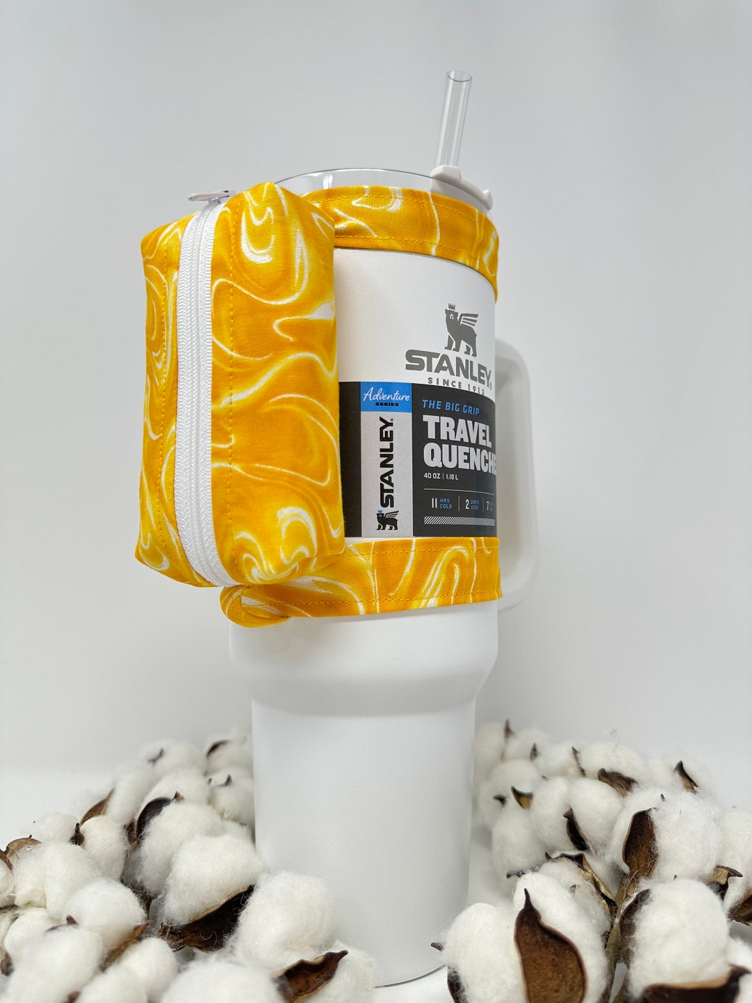 Stanley 40oz. Yellow Swirls Tumbler Tote, Tumbler Pouch Accessory ...