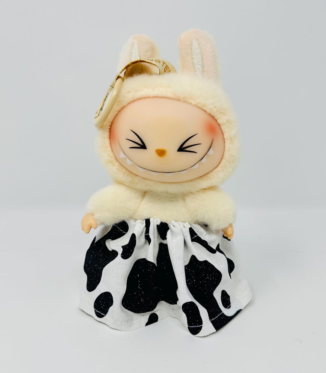 LABUBU Cow Print Skirt, Handmade Labubu Clothes, Labubu Outfit, Doll ...