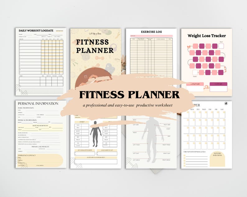 Fitness Planner, Workout Journal, Health Tracker, Goal Setting ...