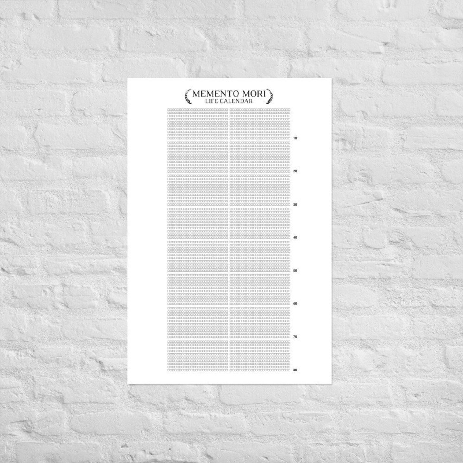 Life Calendar, Stoicism Digital Download Poster, Memento Mori, Stoicism ...