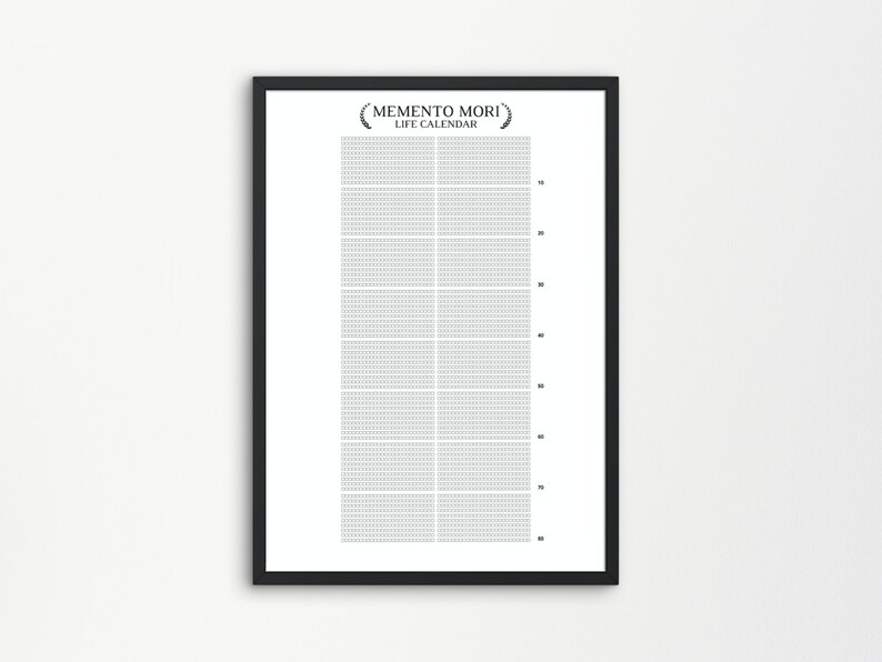 Life Calendar, Stoicism Digital Download Poster, Memento Mori, Stoicism ...