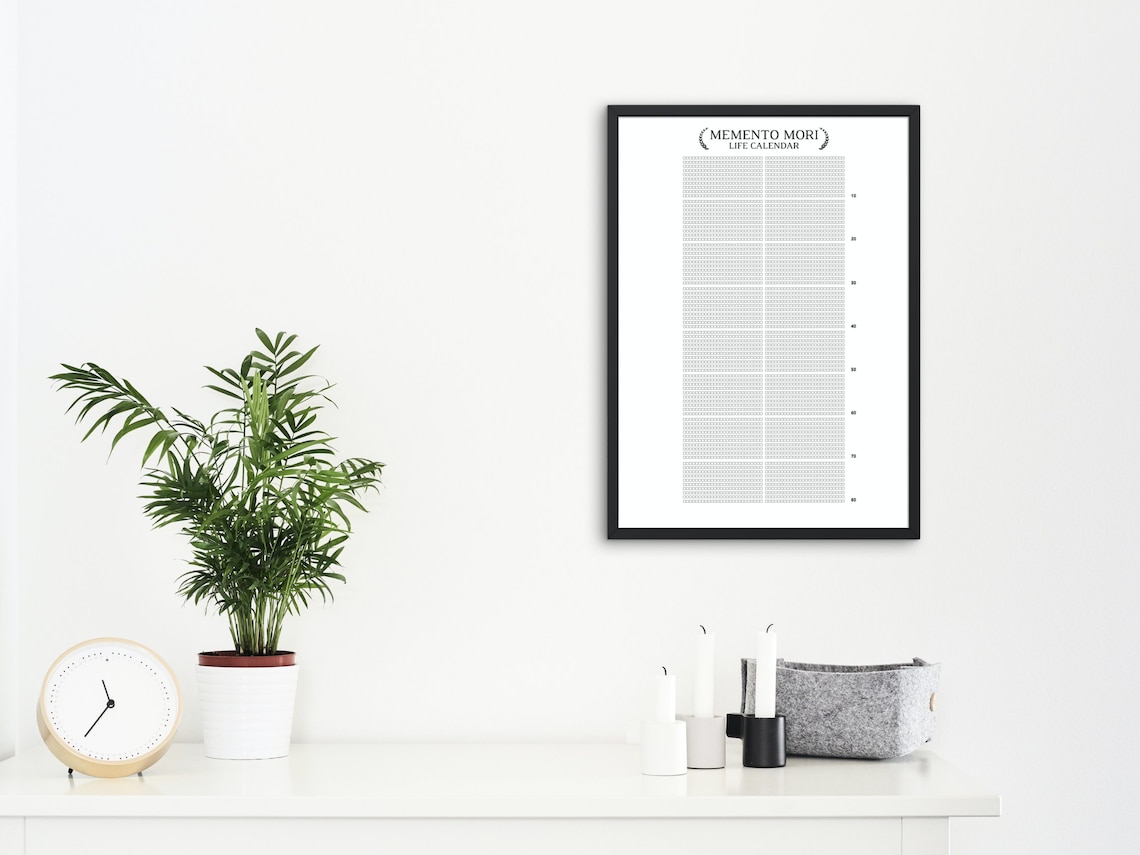 Life Calendar, Stoicism Digital Download Poster, Memento Mori, Stoicism ...