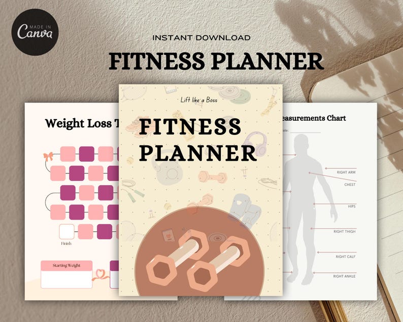 Fitness Planner, Workout Journal, Health Tracker, Goal Setting ...