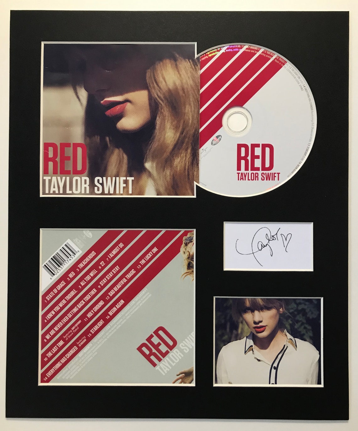 TAYLOR SWIFT Signed Autographed Red Mounted Album | Etsy