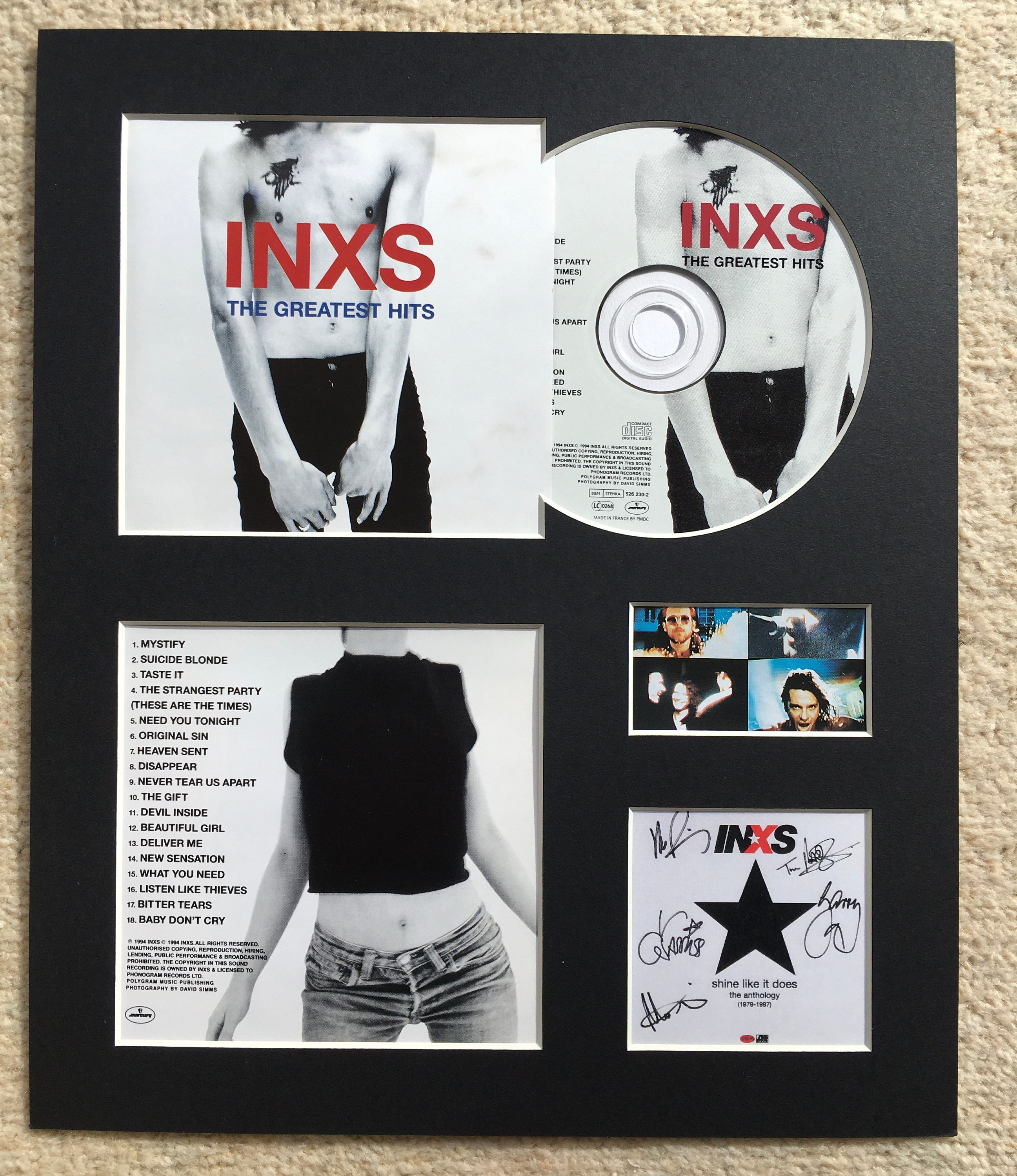INXS Signed Autographed Greatest Hits Mounted Album | Etsy