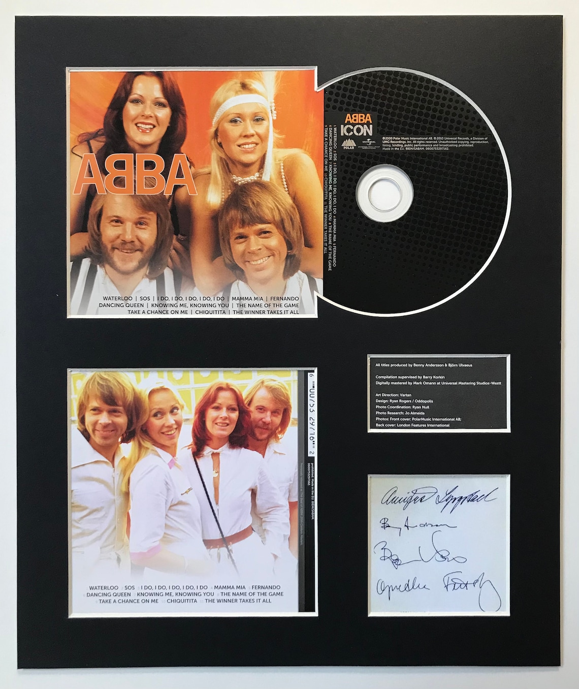 ABBA Signed Autographed Icon Mounted Album Display | Etsy