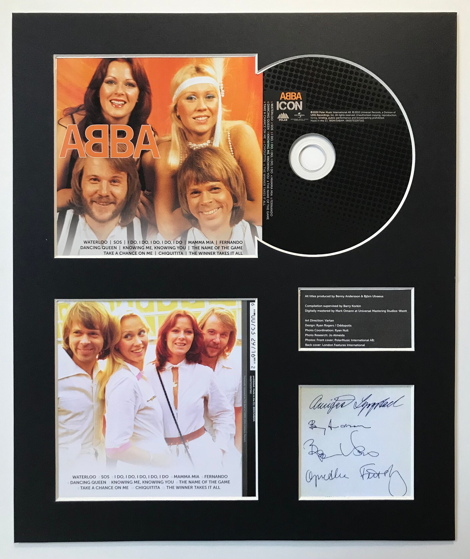 ABBA Signed Autographed Icon Mounted Album Display | Etsy