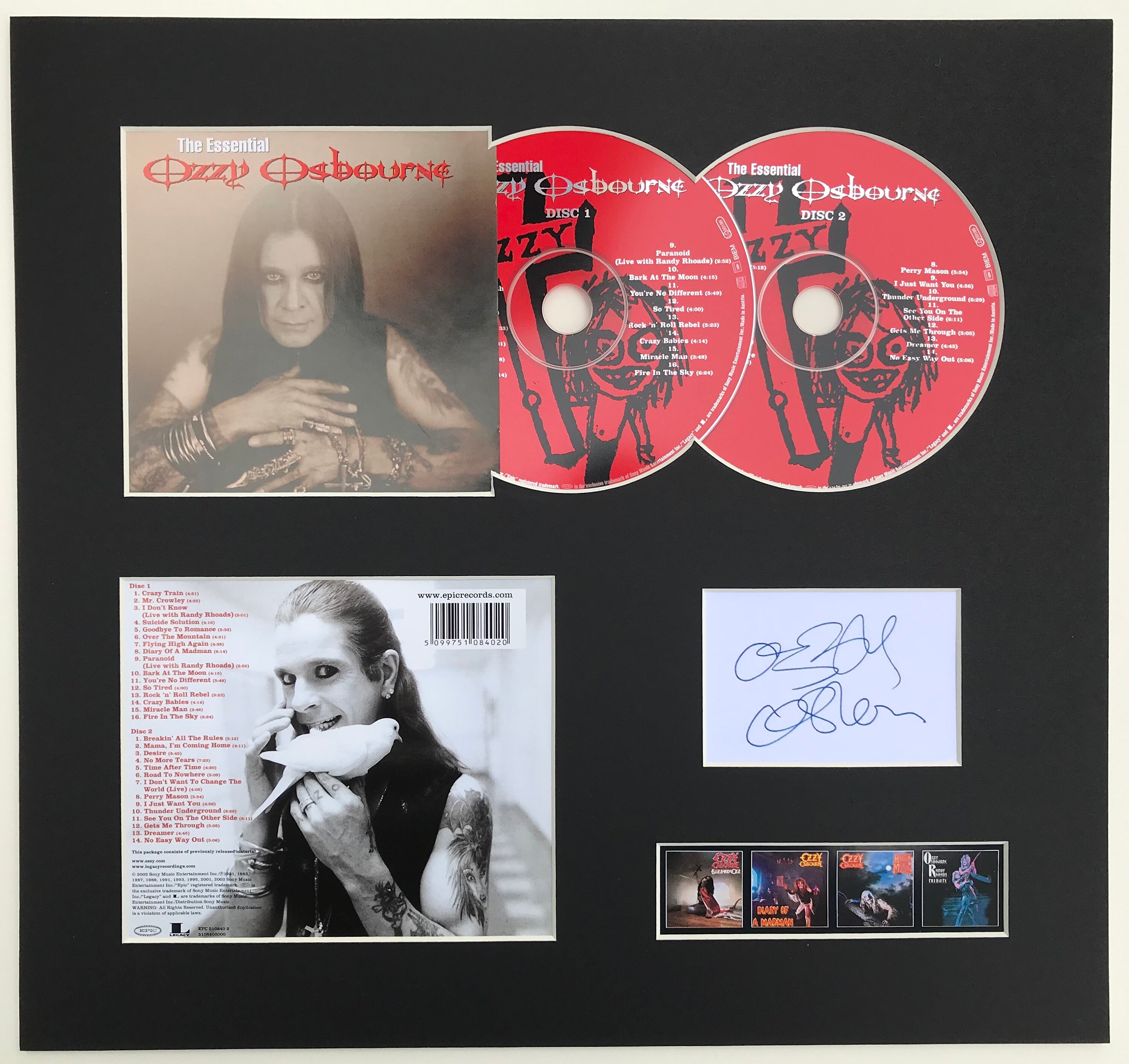 OZZY OSBOURNE Signed Autographed The Essential Mounted | Etsy