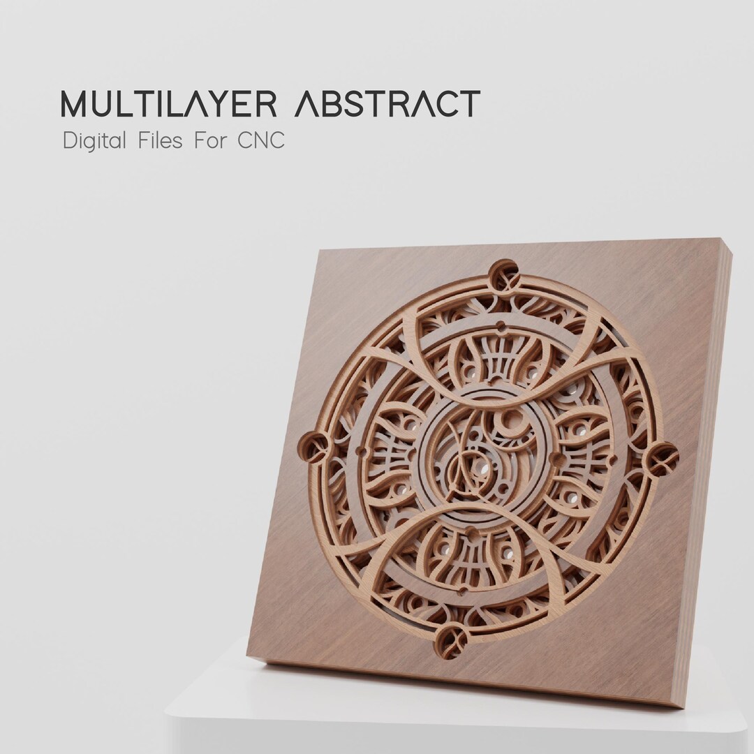 Multilayer 3D Abstract Laser Cut File: Wall Art Decor (digital Download ...