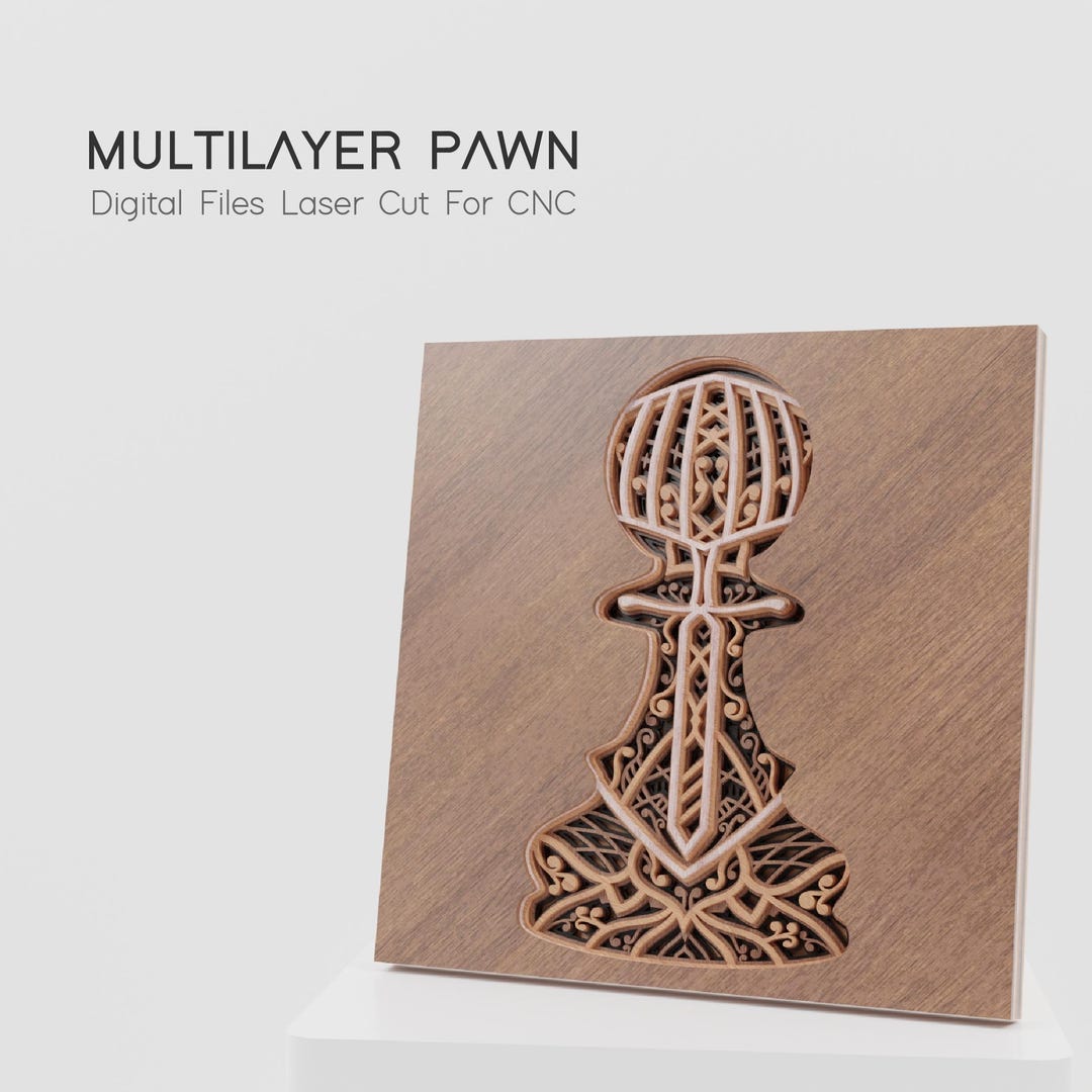 Multilayer Pawn(chess) | Laser Cut File | Paper Cut File | for Wall Art ...