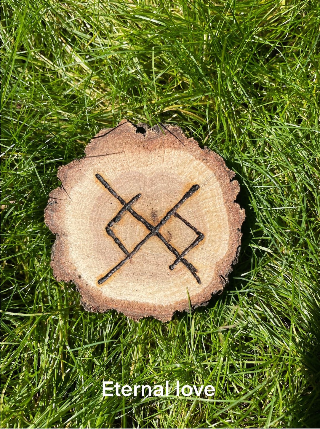 Eternal Love Rune Hand Burnt Wooden Nordic Rune - Etsy