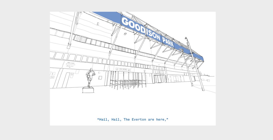 Everton Stadium Print - Goodison Park - Etsy